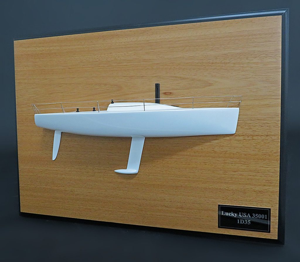 One Design 35 custom half model with deck details - Seacraftclassics
